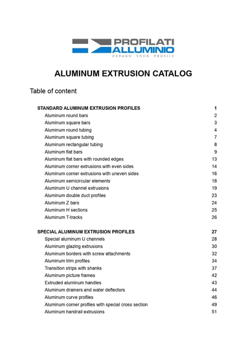 Aluminum Extrusion Catalog | Profall